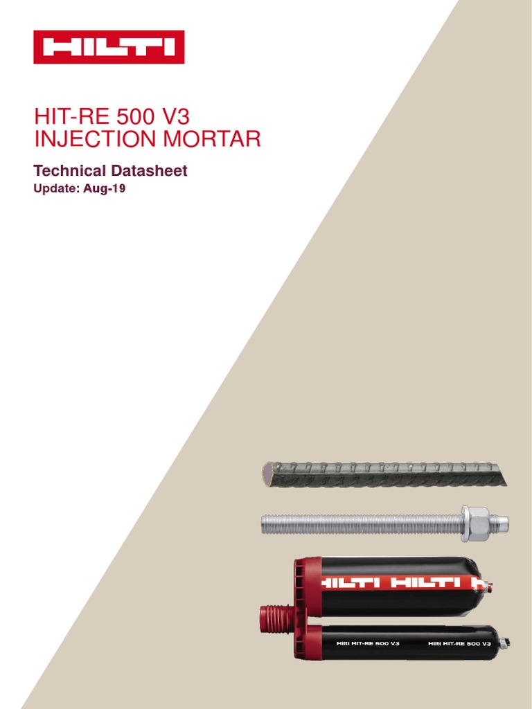 Hilti - RE500 V3 and HAS U - Eng | PDF | Strength Of Materials | Steel