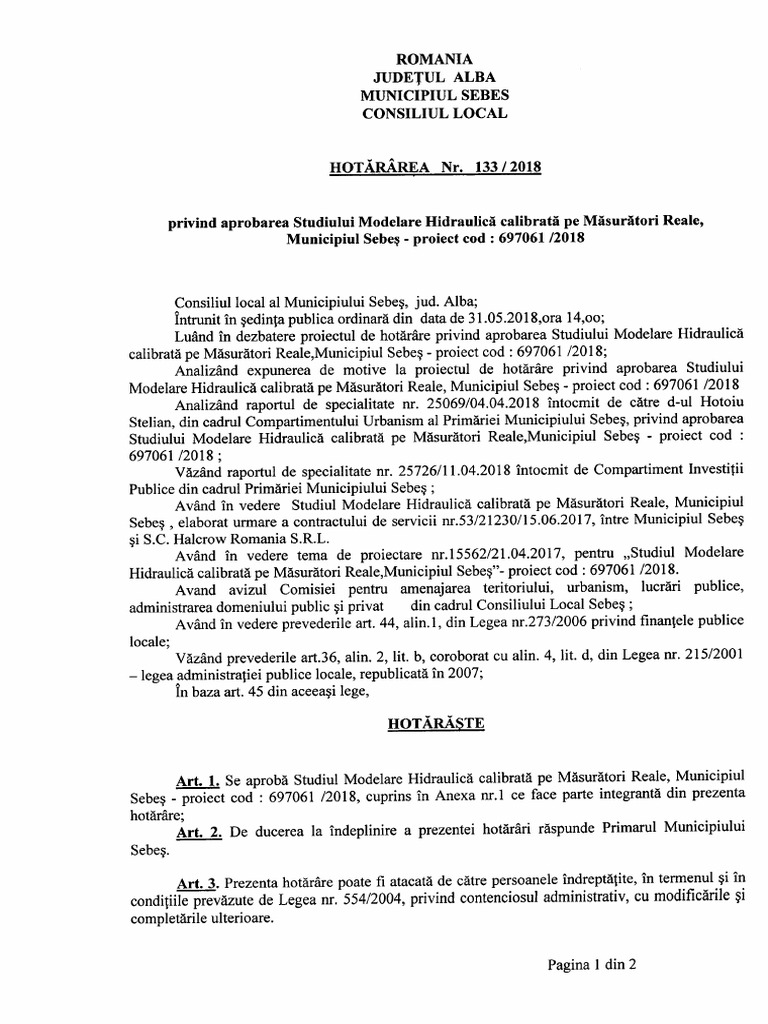 Raport Modelare Canalizare | PDF