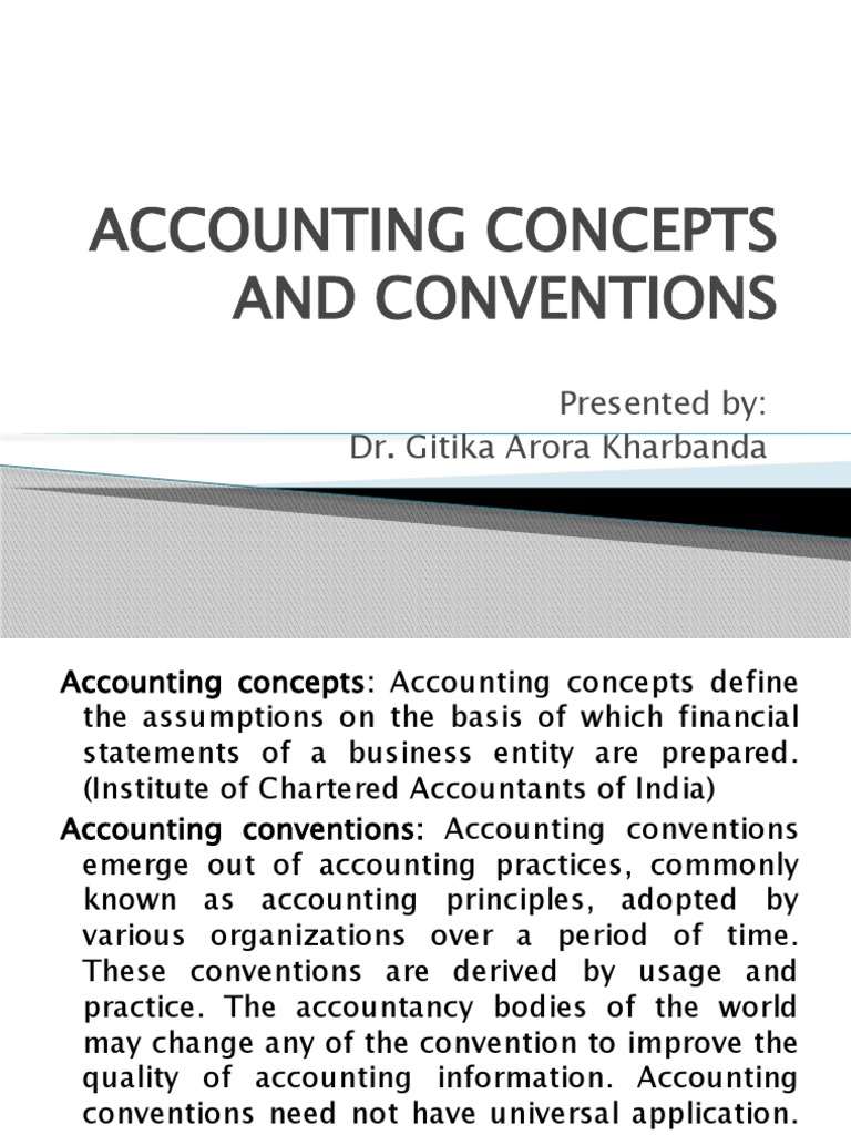 Accounting Concepts and Conventions | PDF | Debits And Credits | Accounting Accounting Concepts and Conventions | PDF | Debits And Credits | Accounting