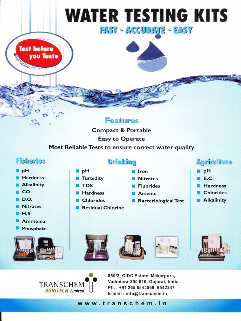 Water Testing Kits - Brochure | PDF
