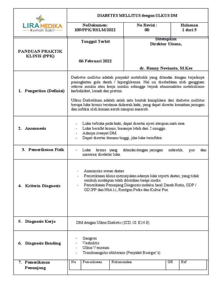 PPK DM Dengan Ulkus DM | PDF