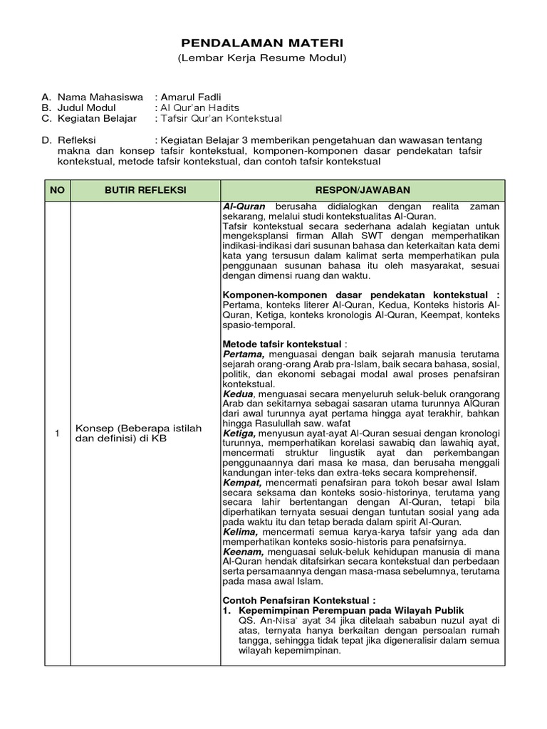 LK - Resume Pendalaman Materi PPG 2022 Kb3 | PDF