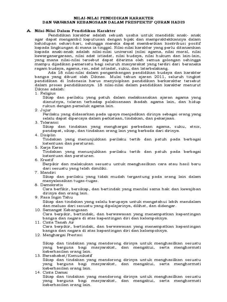 Pendidikan Karakter & Kebangsaan | PDF | Kesehatan Holistik