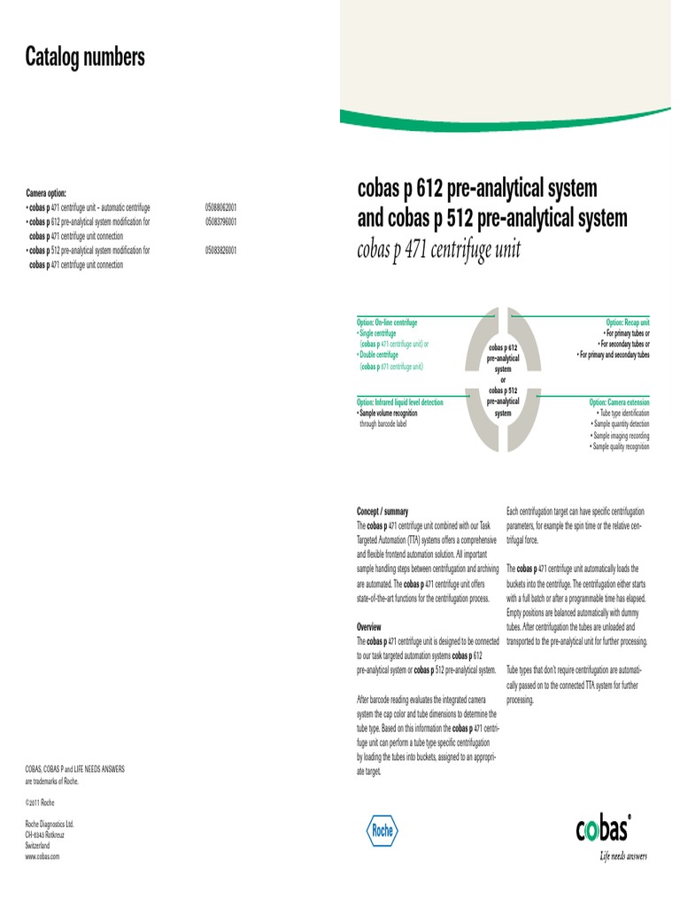 Cobas P 471 | PDF