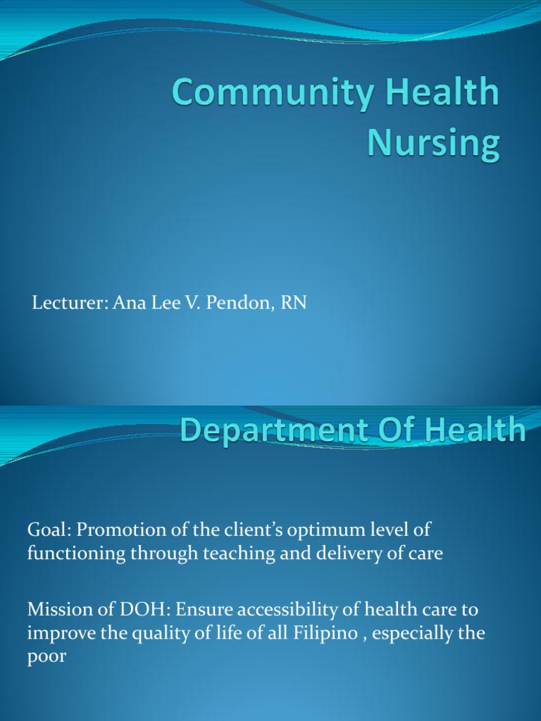 Community Health Nursing - Presentation | PDF | Vaccines | Nursing