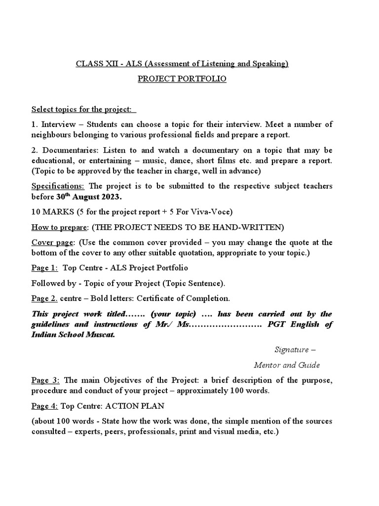 Project - Specifications - Class XII English | PDF | Books | Cognition