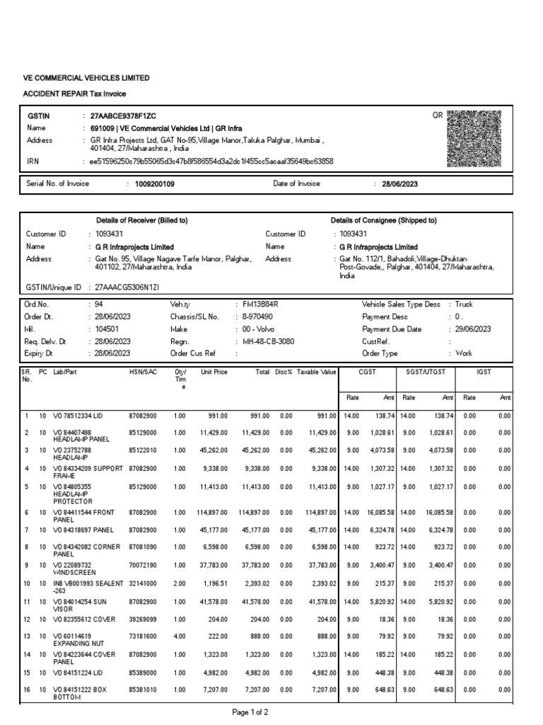 Final Tax Invoice MH48CB3080 | PDF | Payments | Vehicles