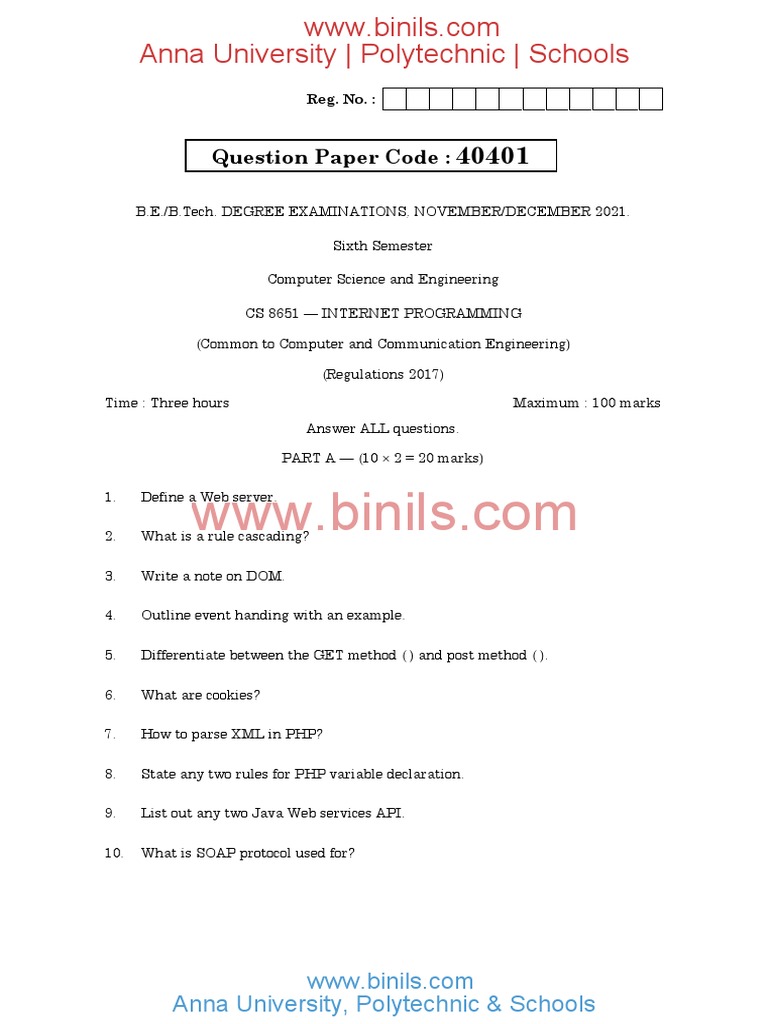 CS8651 Internet Programming11 | PDF | Internet & Web | World Wide Web CS8651 Internet Programming11 | PDF | Internet & Web | World Wide Web