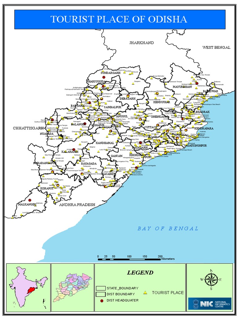 Tourist Odisha Map | PDF