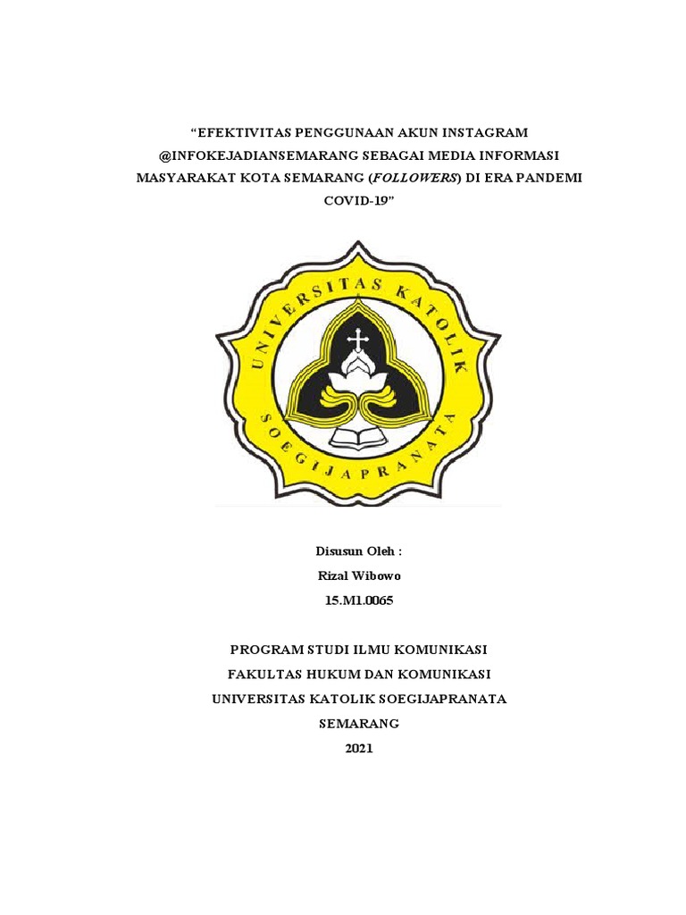 Rizal Wibowo 15m10065 SKRIPSI EFEKTIVITAS PENGGUNAAN AKUN INSTAGRAM | PDF