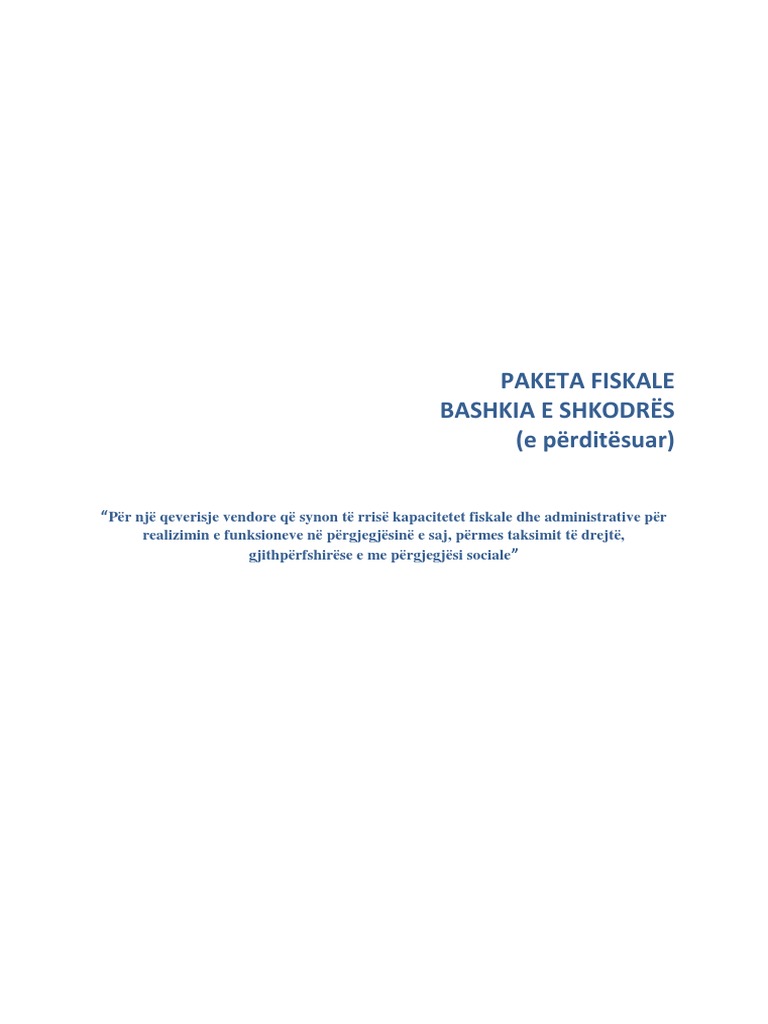 Paketa Fiskale 2022 Perditesuar 4958 | PDF