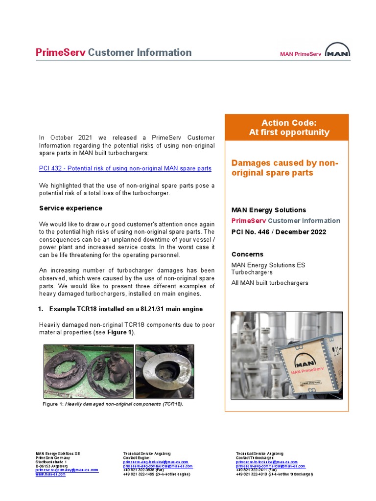 Pci 446 | PDF | Bearing (Mechanical) | Turbocharger