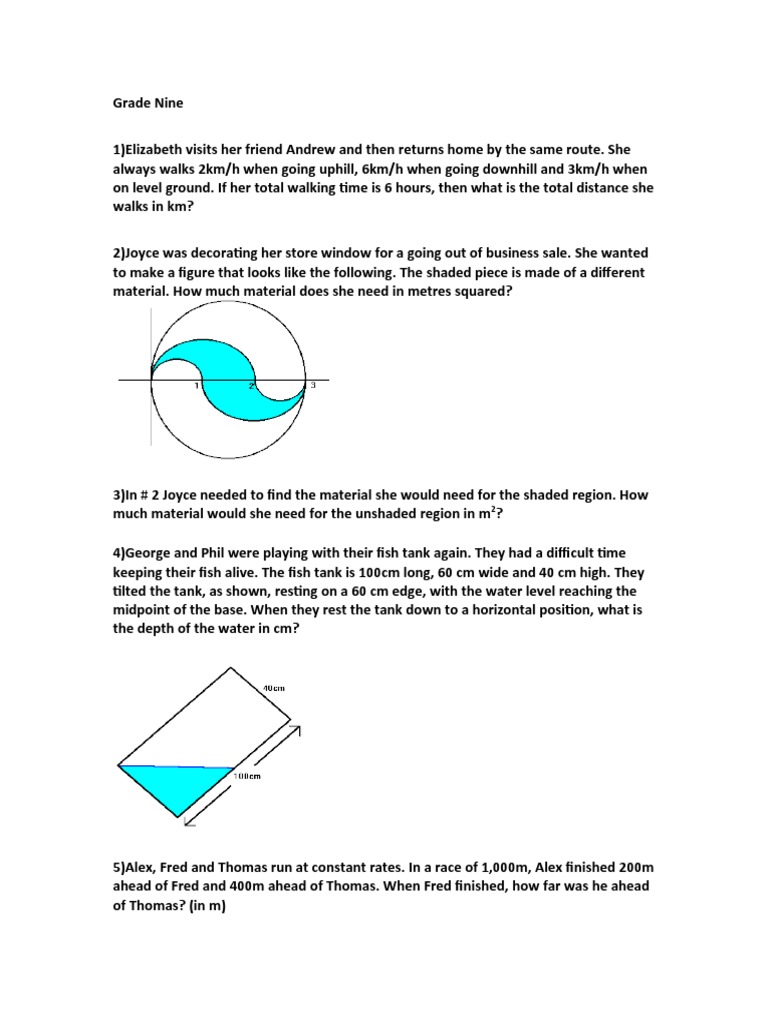 Dokumen - Tips Grade Nine Mtap | PDF | Triangle | Area