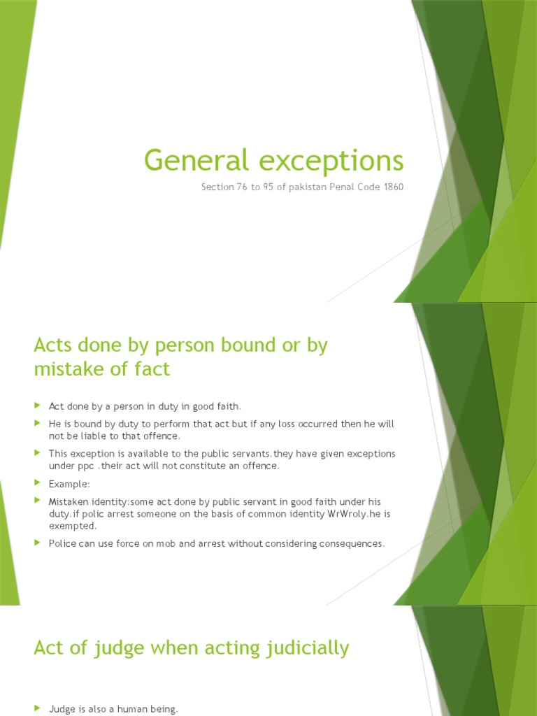 General Exceptions in Criminal Law | PDF | Insanity Defense | Consent