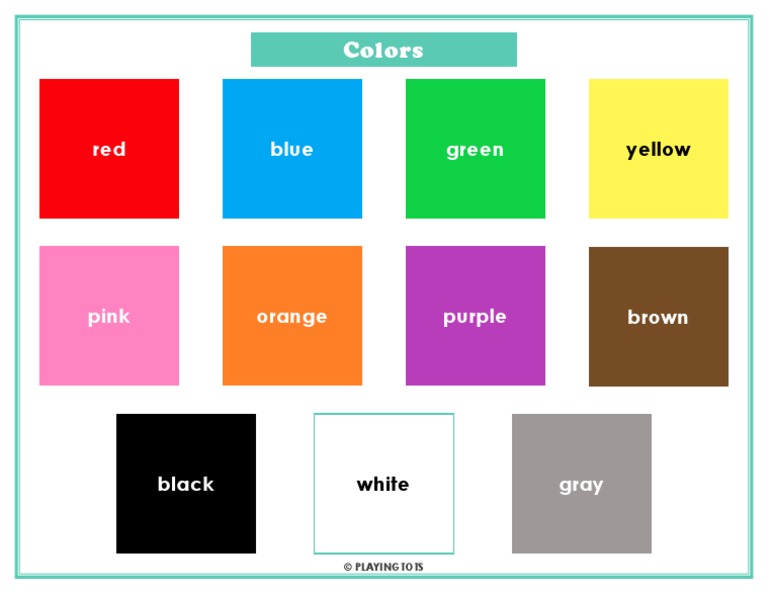 Colors Chart | PDF Colors Chart | PDF