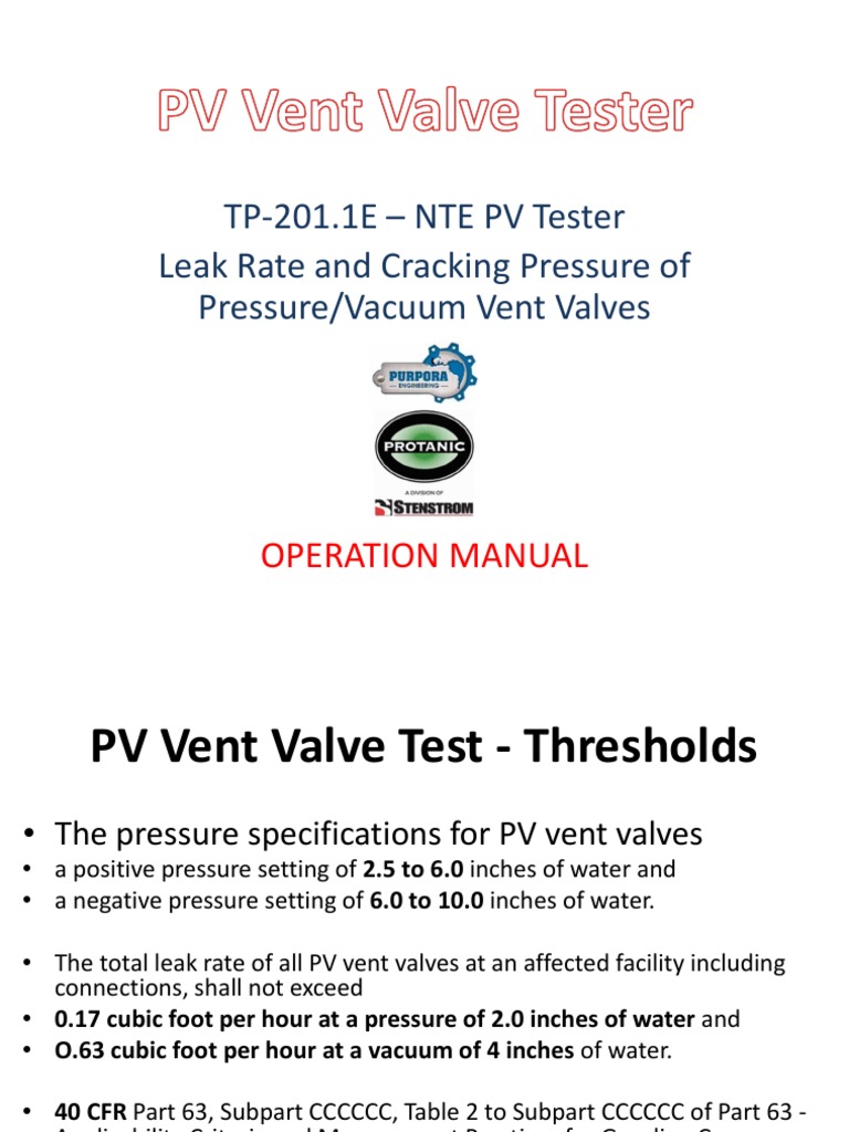 PV Valve Testing Guide | PDF | Calibration | Pressure Measurement