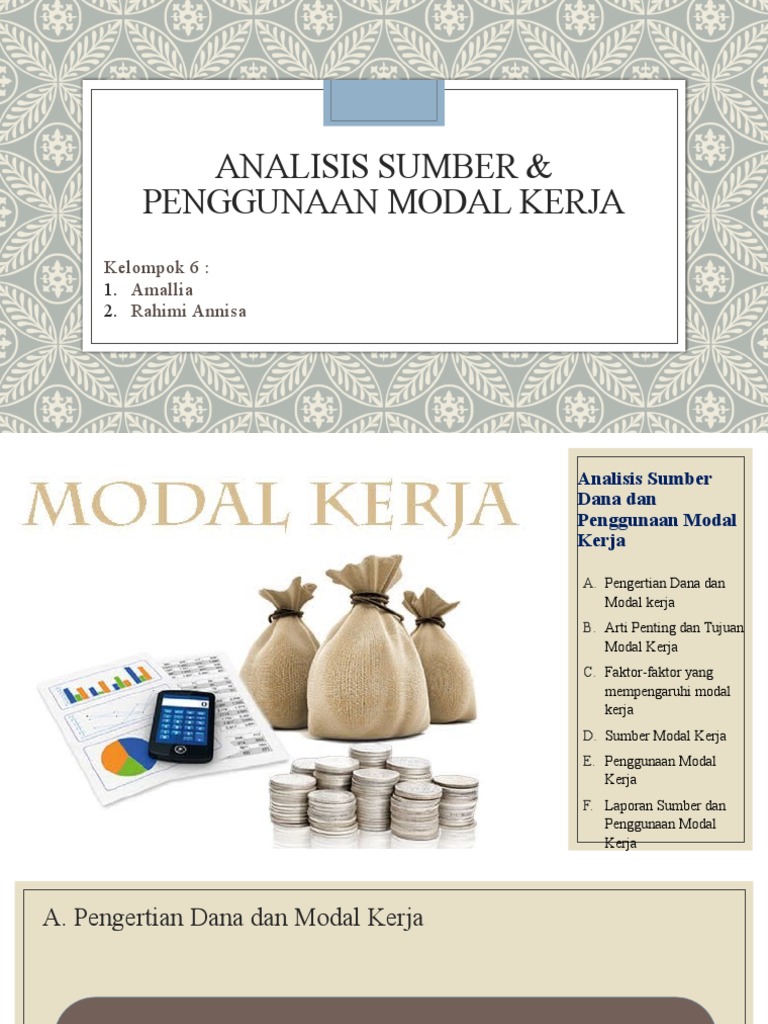 Kelompok 6 - Analisis Sumber & Penggunaan Modal Kerja | PDF