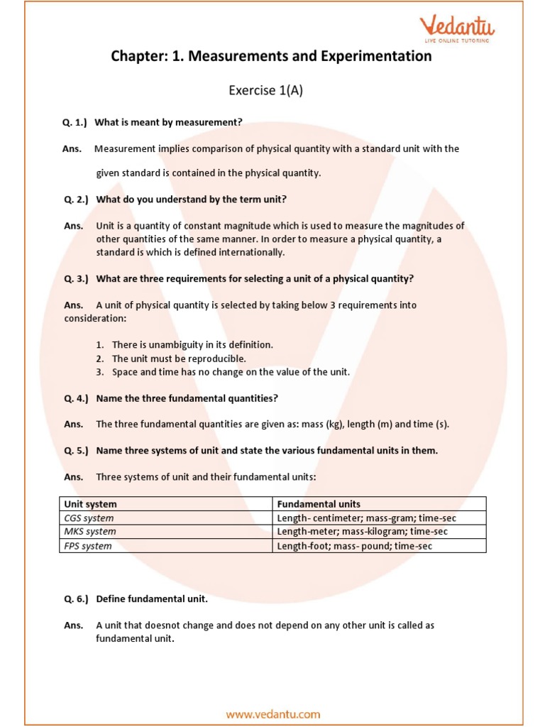 Selina Concise Physics Class 9 Solutions Chapter 1 | PDF | Pendulum | Quantity