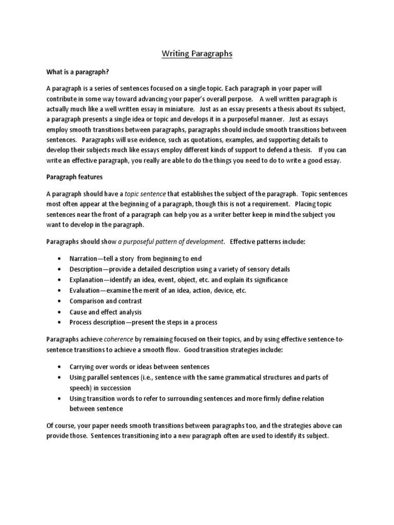 Writing Paragraphs | PDF | Essays | Paragraph