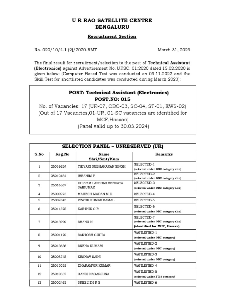 Technical Assistant Electronics | PDF