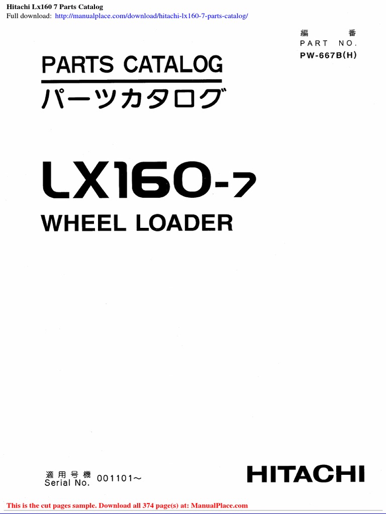 Hitachi Lx160 7 Parts Catalog | PDF | Computers
