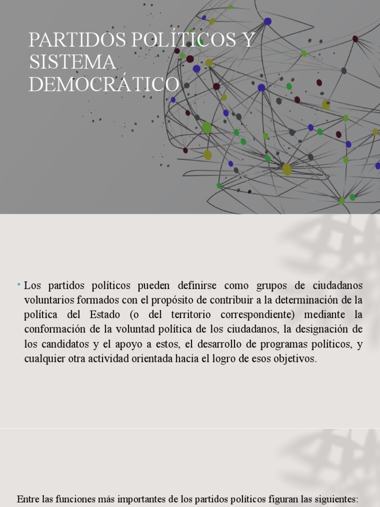 Partidos Políticos y Sistema Democrático | PDF | Partidos políticos ...
