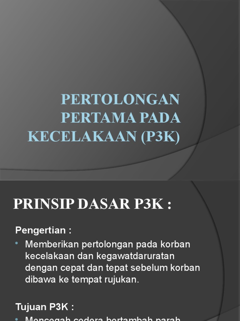 Pertolongan Pertama Pada Kecelakaan (P3K) | PDF | Sains & Matematika