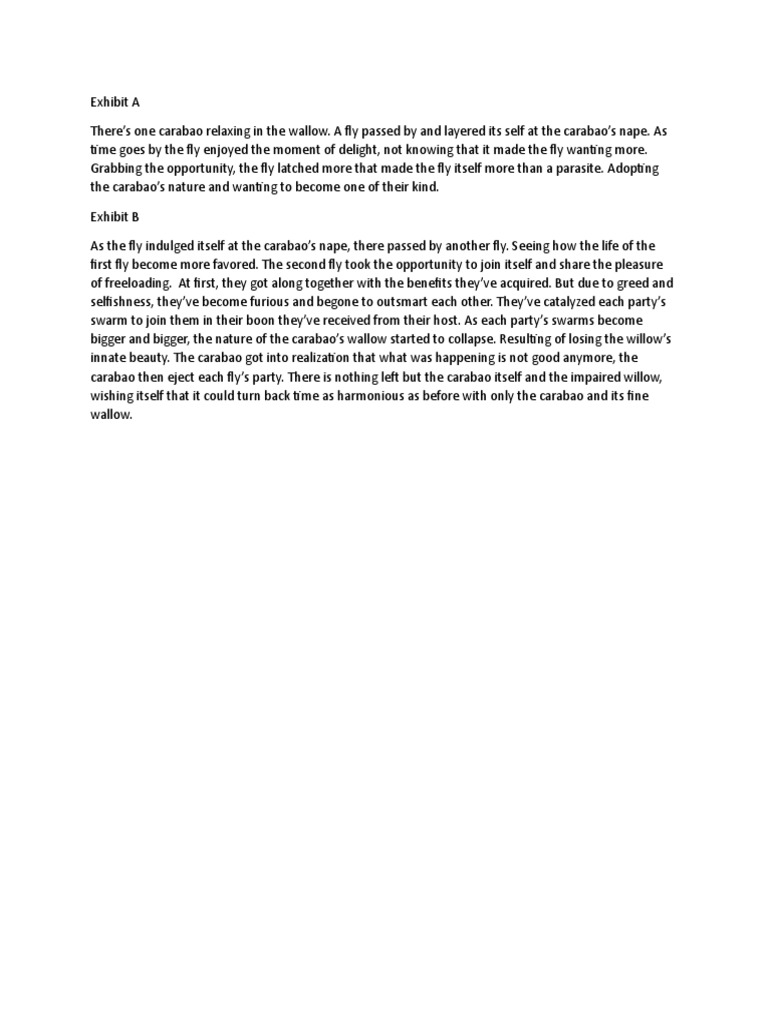 The Carabao and The Two Flies Exhibit | PDF