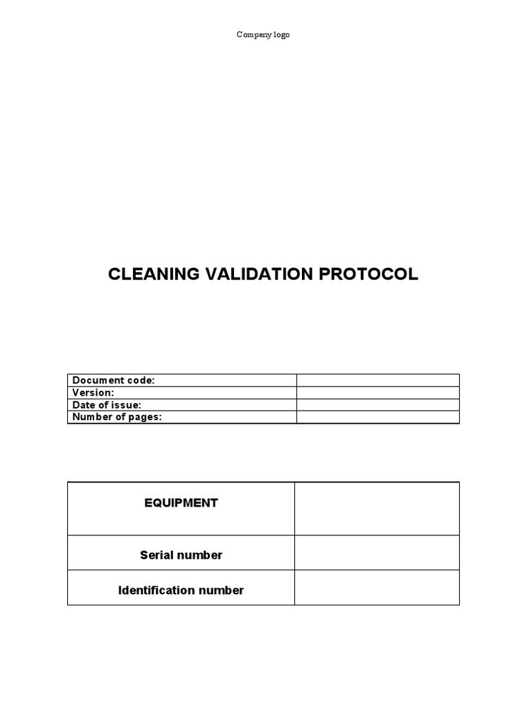 Cleaning Validation Protocol TEMPLATE | PDF | Analytical Chemistry ...