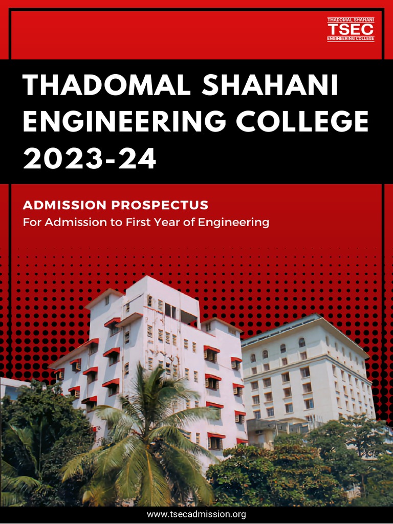 TSEC Admission Brochure (a.Y 2023-24) | PDF | Artificial Intelligence ...
