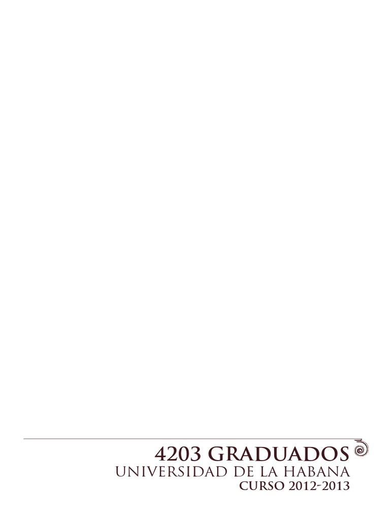 Libro de Graduados 2012 2013 | PDF | Cuba | Universidad