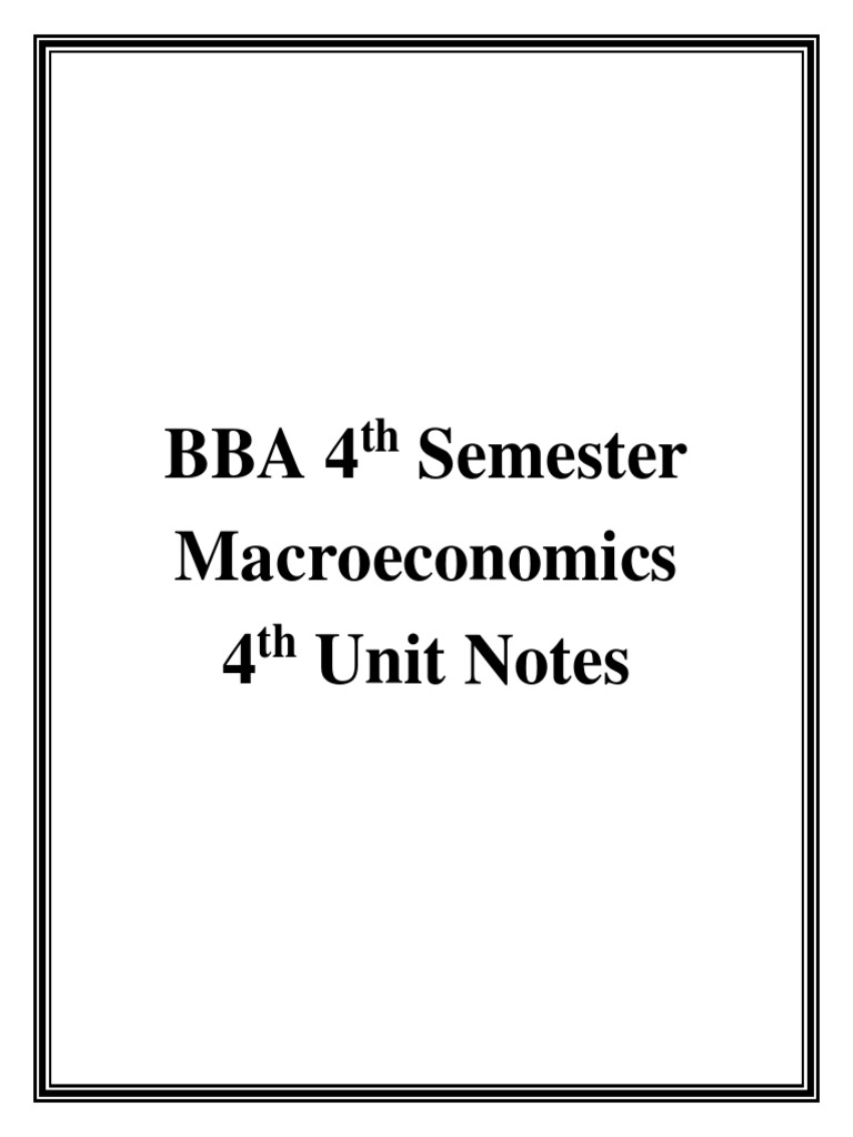 Macroeconomics Notes Unit 4 | PDF | Balance Of Payments | Capital Account Macroeconomics Notes Unit 4 | PDF | Balance Of Payments | Capital Account