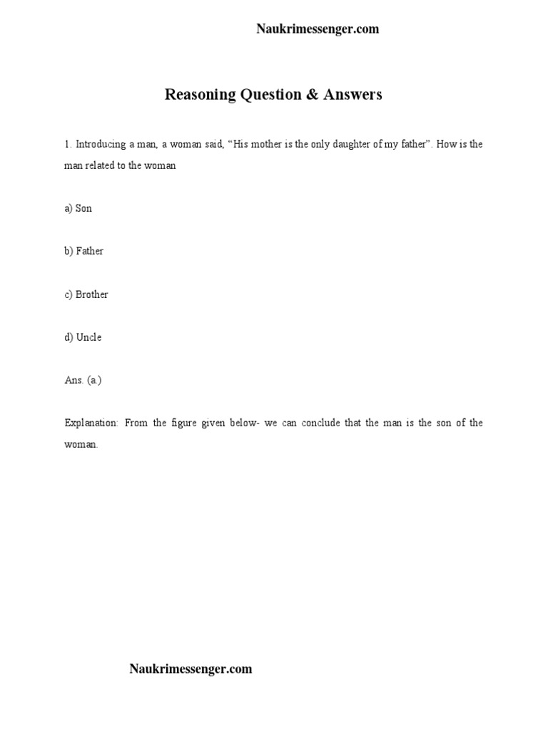 Reasoning Questions and Answers Guide | PDF | Languages | Foreign ...