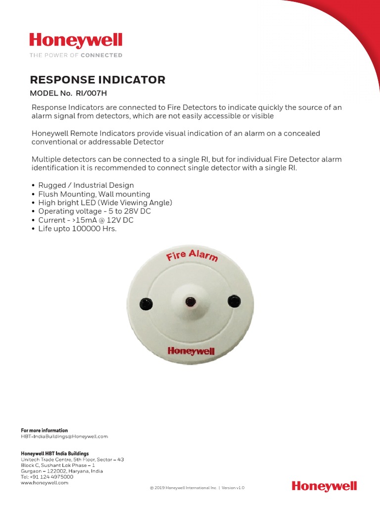 RI 007H Response Indicator | PDF