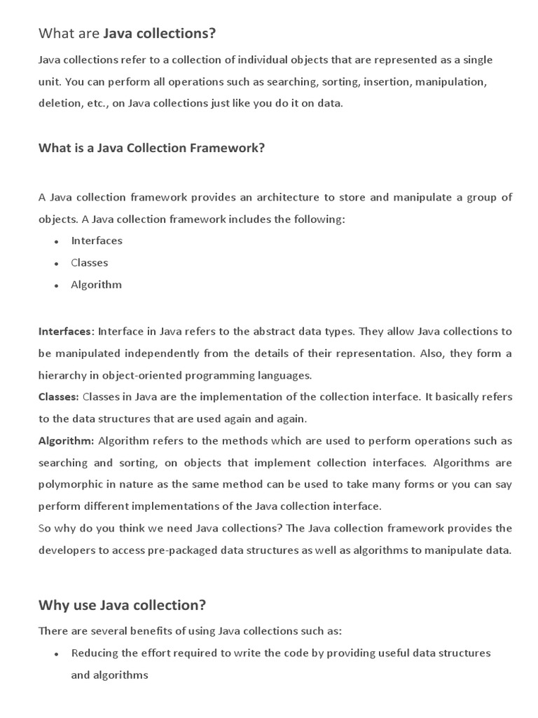 Collection In Java Pdf Method Computer Programming Class Computer Programming