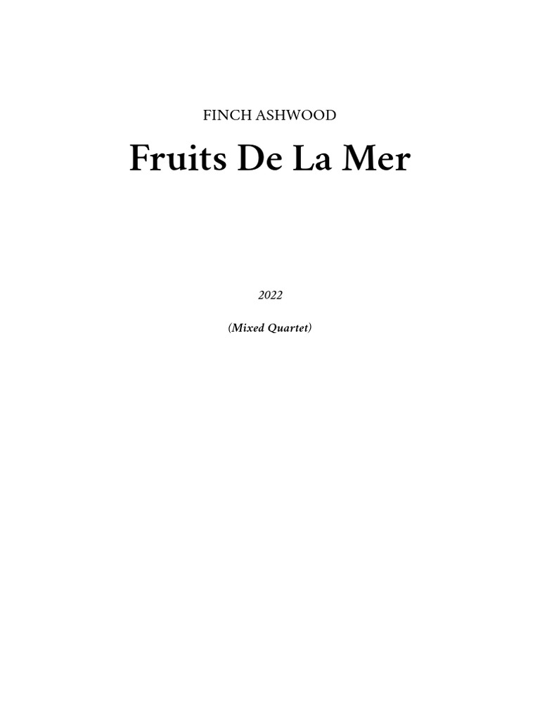 Fruits de La Mer | PDF