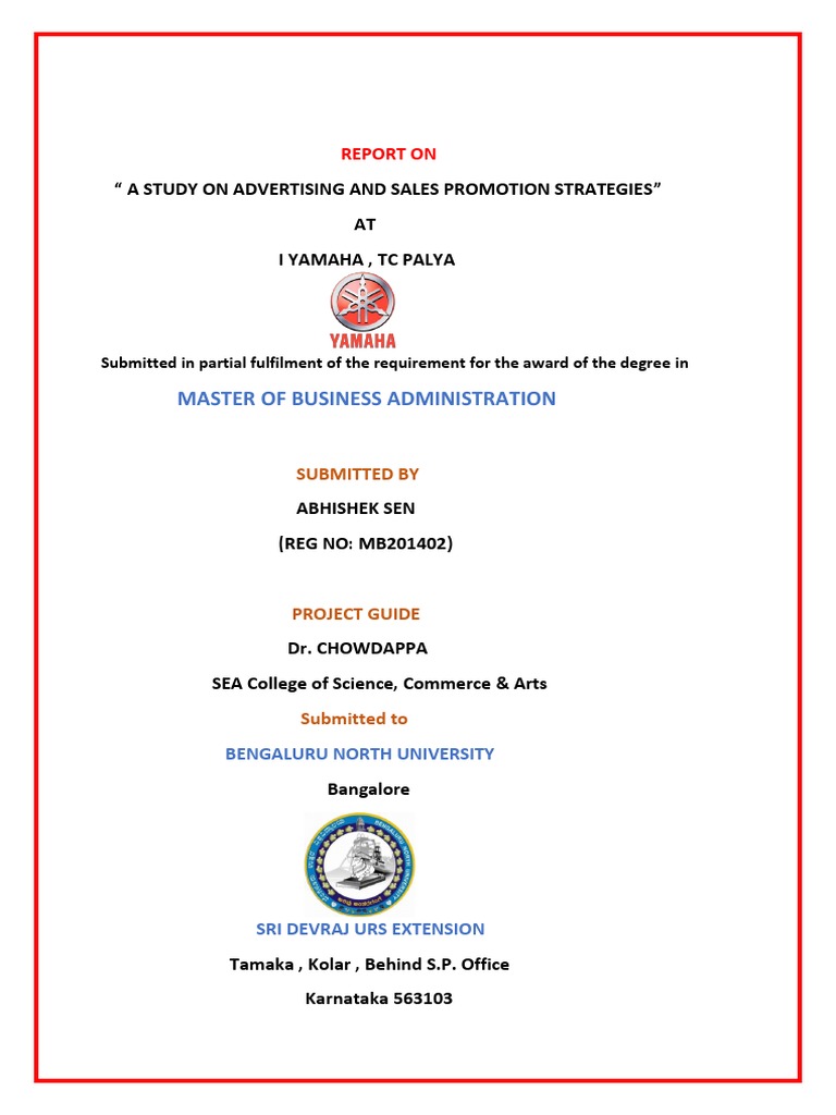 A Study On Advertising and Sales Promotion Strategies | PDF ...