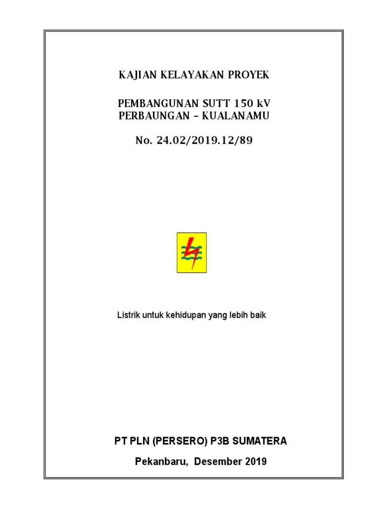 Kelayakan Proyek SUTT 150 kV Sumut | PDF