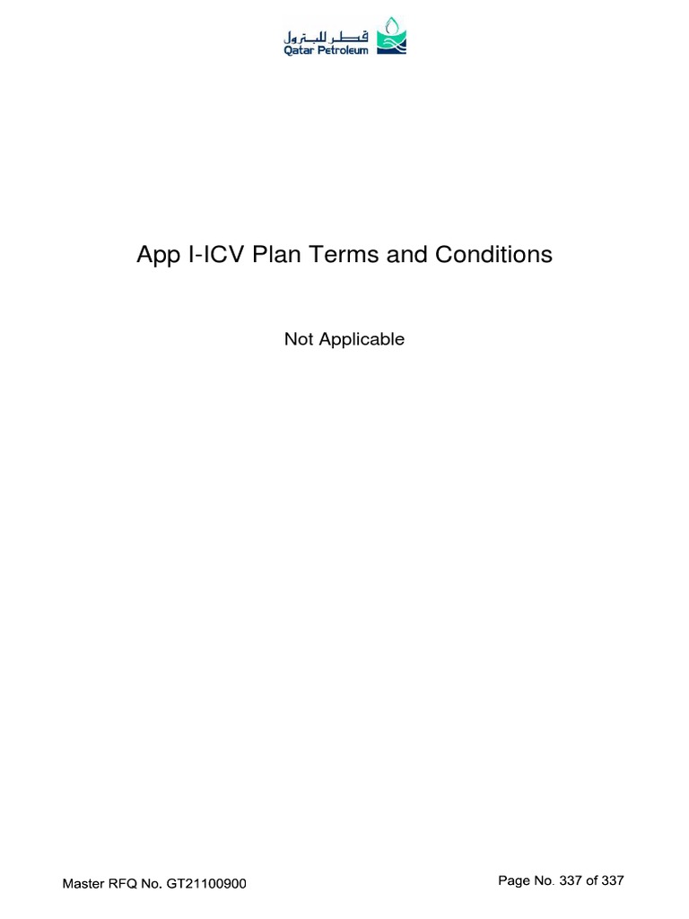 010 - App I-ICV Plan Terms and Conditions - Not Applicable | PDF ...