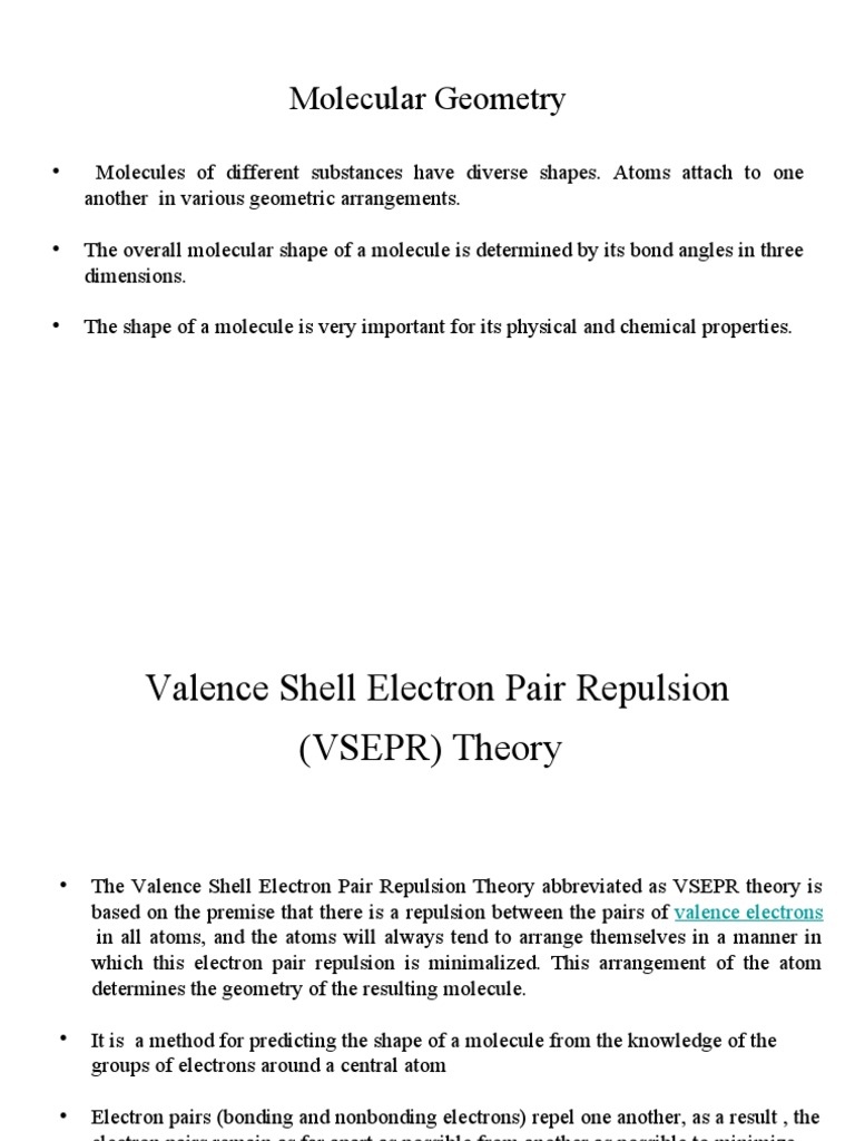VSEPR Theory5 | PDF | Physical Chemistry | Physical Sciences