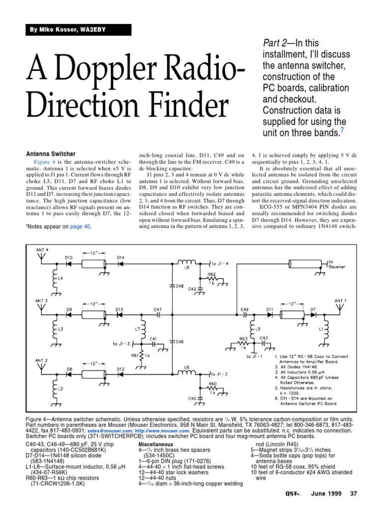 A Doppler Radio-Direction Finder Part 2 | PDF | Antenna (Radio) | Frequency