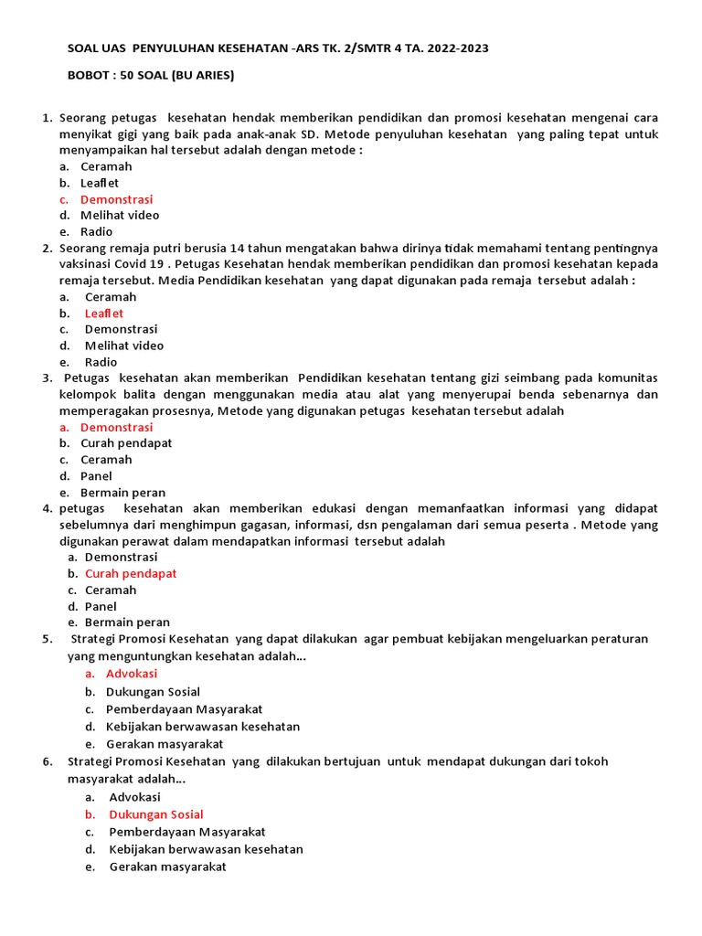 Bu Aries-UAS Penyuluhan Kesh - 23 | PDF | Ilmu Sosial