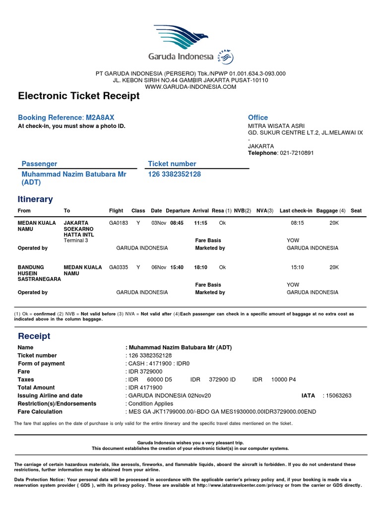 Your Electronic Ticket Receipt | PDF | Aviation | Transport