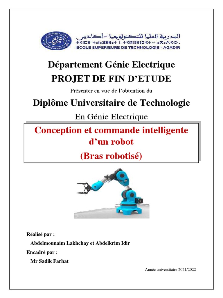 Rapport Du PFE | PDF | Robotique | Ingénierie informatique