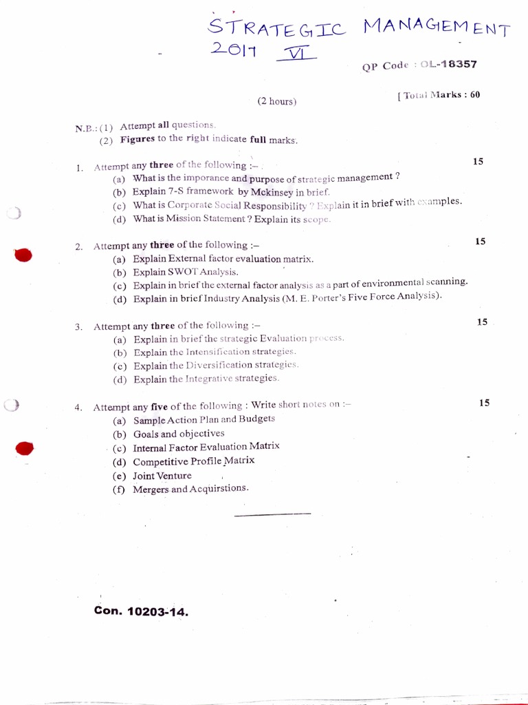 Strategic Management 2017, 2018 & 2019 | PDF | Strategic Management ...