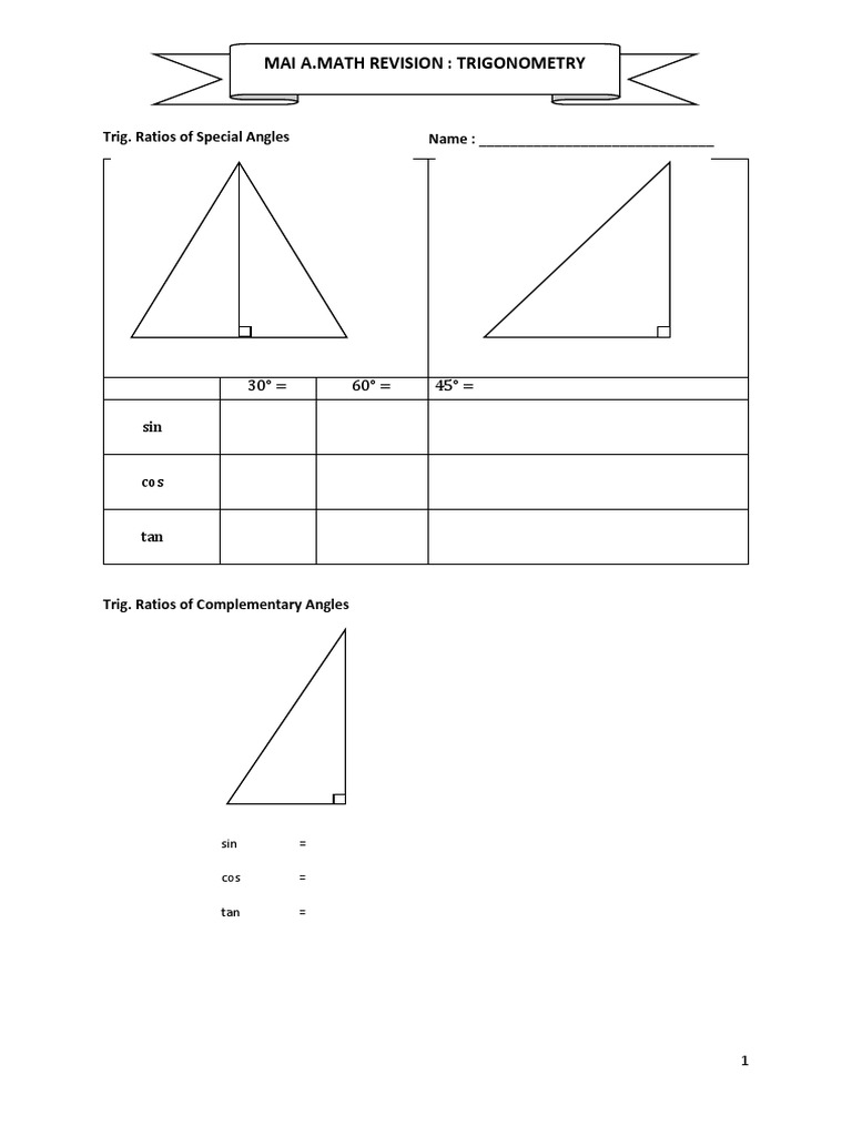 AMaths Trigo Workshop Worksheets With Ans Key | PDF | Trigonometry | Complex Analysis