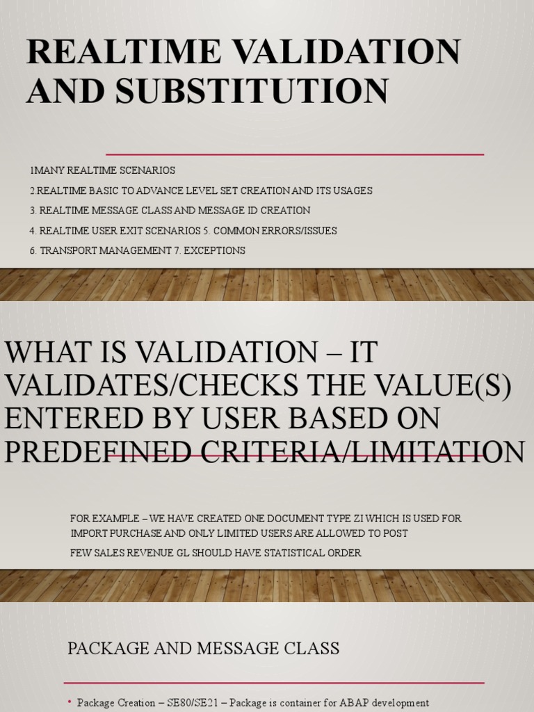 Realtime Validation and Substitution | PDF | Software | Computer Engineering