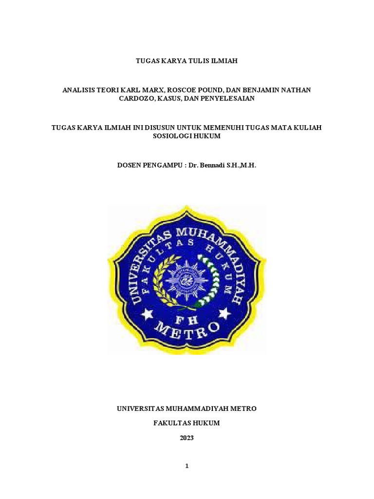 Tugas Karya Tulis Ilmiah | PDF