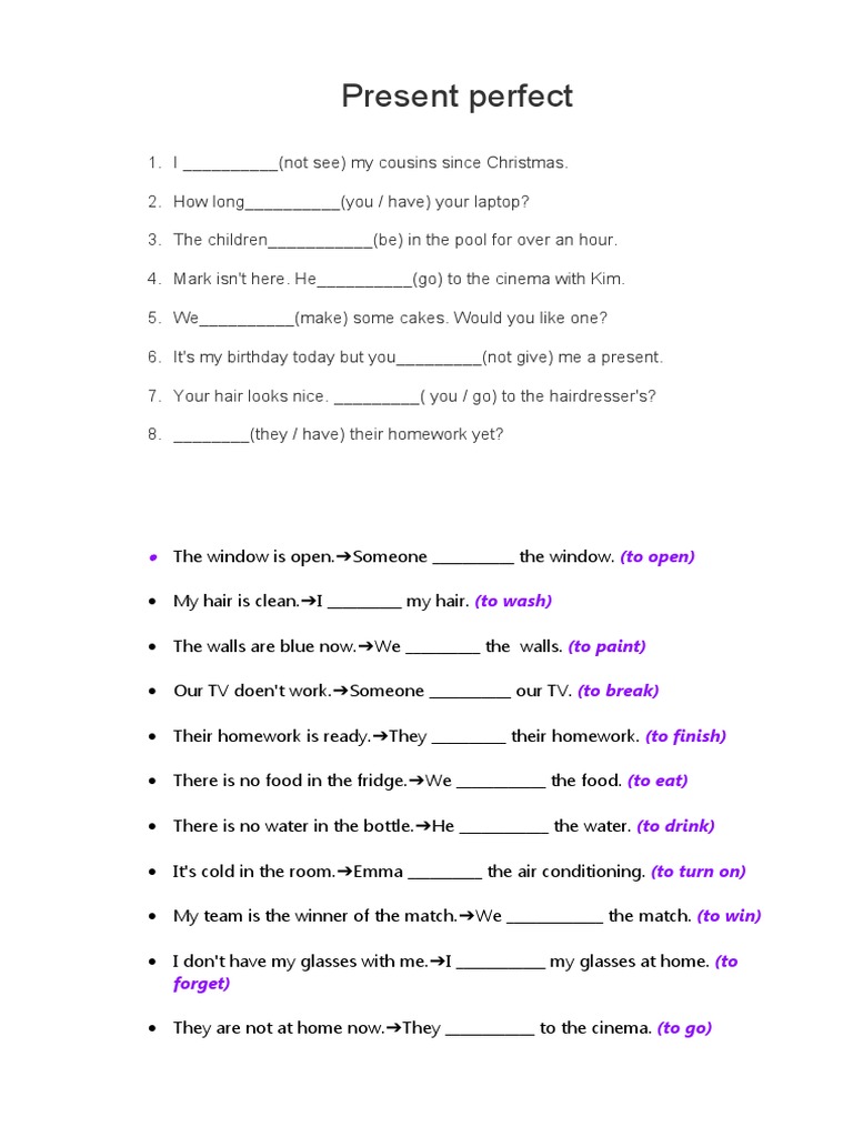 Present Perfect | PDF