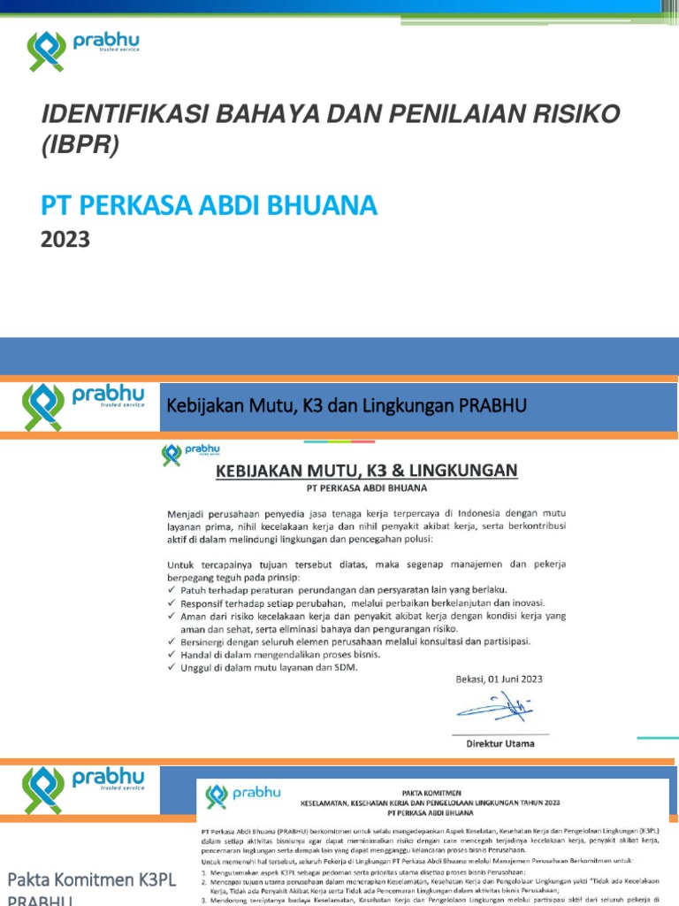 Modul Pelatihan IBPR - PRABHU | PDF